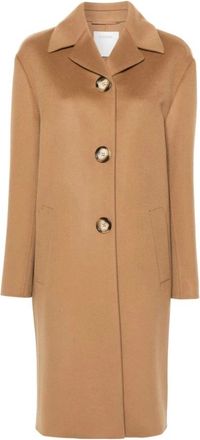 Sportmax Femme, Manteaux, Brun, Taille: 38 FR Manteau Midi en Laine