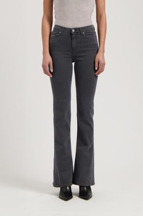 Mud Jeans Damen vegan Jeans Flared Isy Grau
