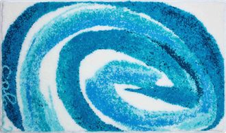 GRUND COLANI Exklusiver Designer Badteppich 100% Polyacryl, ultra soft, rutschfest, ÖKO-TEX-zertifiziert, 5 Jahre Garantie, Colani 42, Badematte 70x120 cm, 