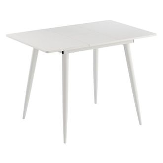Vicco Esstisch Beaver, Wei&szlig;, 80 x 70 cm ausziehbar Vicco