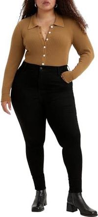 Levi's Plus Size 720 High Rise Super Skinny Jeans Femme Black Celestial (Noir) 14 Regular