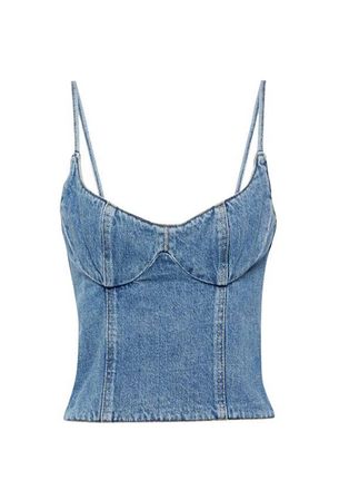 Magda Butrym Denim Corset Top Size S