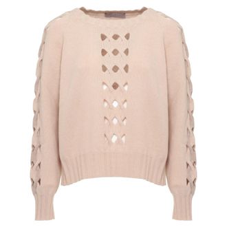 D.exterior Pullover aus Wolle und Kaschmir mit hohem Kragen - - Knitwear - Damen - Beige - L