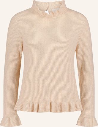 Cartoon Cartoon Pullover Mit Rüschen beige