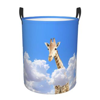 Generic Giraffe &Uuml;ber Den Wolken Korb W&auml;sche Rund W&auml;schekorb Mit Henkel W&auml;scheeimer F&uuml;r Decken Spielzeug W&auml;schesack