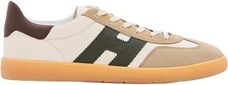 Hogan Low-Top Sneaker - Lace-Up Sneakers With Suede - Gr. 7_5 - in Beige - f&uuml;r Damen