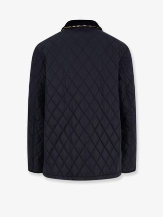 Burberry Mens Quilted Jacket Haddington Black Polyamide