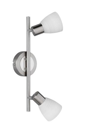 Trio Leuchten LED-Balken Carico, nickel matt / chrom, Glas weiß gewischt 871510207