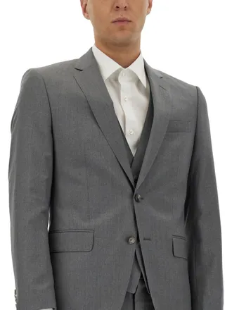 HUGO BOSS Virgin Wool Slim Fit Jacket - Gray