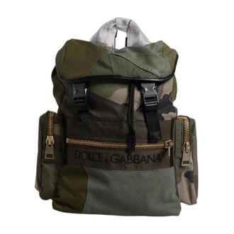 Dolce & Gabbana Patchwork Camo Rucksack - - Bags - Herren - Gr&uuml;n - ONE SIZE