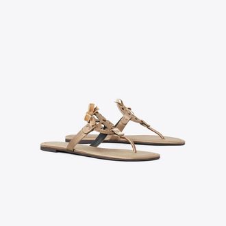 Tory Burch Miller Sandale aus Satin mit Schleife