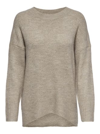 Only Damen Warmer Strick Pullover | Langarm Rundhals Knitted Sweater | Lockerer Stretch Jumper ONLNANJING, Farben:Hellbraun, Gr&ouml;&szlig;e:XS