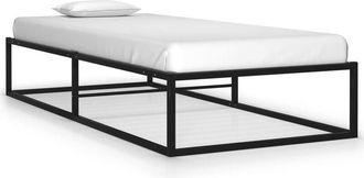 vidaXL Vidaxl - Lit avec une structure en métal noir bas disponible en différentes tailles taille : 90 x 200 cm