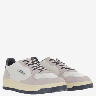 Autry Mens Sneakers Medalist Low Navy Leather Trainers