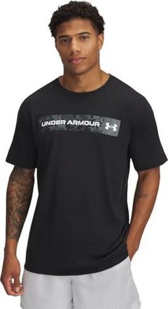Under Armour UA T-Shirt à Manches Courtes pour Homme Motif Camouflage, Noir/Vert Marine/Blanc, XL