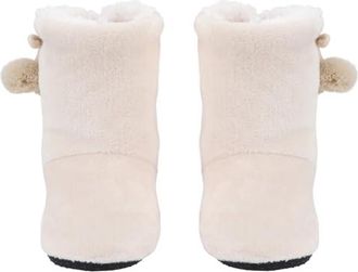 BESTONZON Hohopeti Int&eacute;rieur &Eacute;paisses et Antid&eacute;rapantes pour Hiver Coton Chaud et Respirant Semelle Plate Souple Chaussures Parent-gar&ccedil;on Fille Unisexes Ivoire