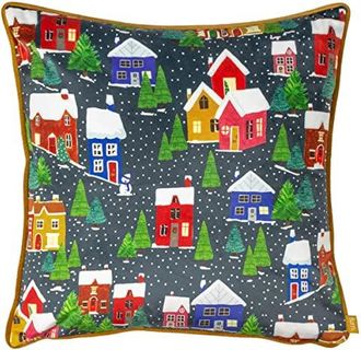 furn. Möbel. Weihnachten zusammen Twilight Town Piped Kissenbedeckung