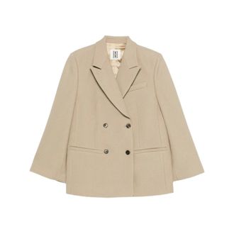By Malene Birger Femme, Vestes, Beige, Taille: 36 FR Ramo Twill Blazer