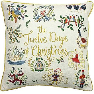 furn. Twelve Days of Christmas Kissenbezug, Multi, 50 x 50cm