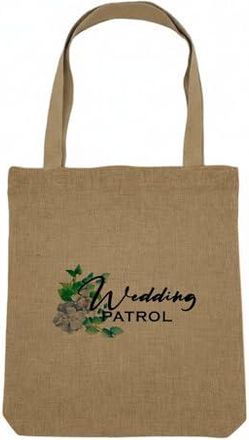 Fabulous Sac Shopping Tote Bag Aspect Lin - Wedding Patrol Wedding Blue Flowers - Sac de Courses Toile Epaisse 360g Beige Naturel Cabas Port&eacute; Epaule Solide Imp