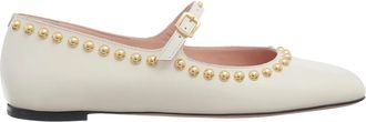 Bally Ballerinas - Belkys-Round Stu - Gr. 38 (EU) - in Wei&szlig; - f&uuml;r Damen