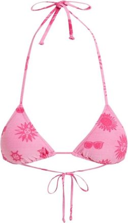 Moschino Femme, Maillots de bain, Rose, Taille: 44 FR Haut de bikini triangle en tissu &eacute;ponge