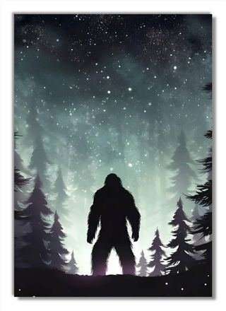 Wallario selbstklebendes Poster - Begegnung im Sternenwald, Aufkleber in Premiumqualit&auml;t, Klebefolie Gr&ouml;&szlig;e: 70 x 100 cm (Riesenposter)