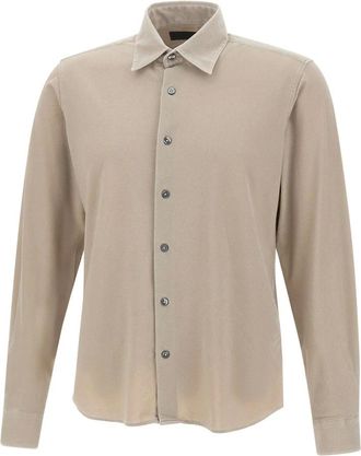 Roberto Ricci Design Rrd, Homme, Chemises, Beige, Taille: M Chemise Piqu&eacute; Techno Wash
