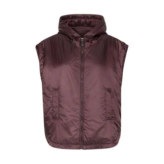 Max Mara Gilet sans manches &agrave; capuche - Femme - Vestes - Rouge - Taille: 38 FR