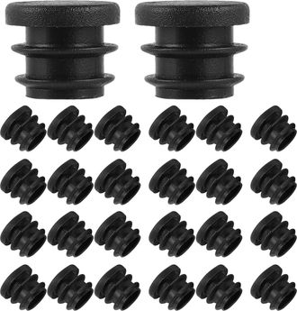 DOITOOL 50st&uuml;cke Kunststoff-stuhlfu&szlig;kappen Runde Rohrendstopfen M&ouml;belbeinschutz F&uuml;r Stuhlbeine Tisch Und Hockerf&uuml;&szlig;e Schwarz Einfache Installation