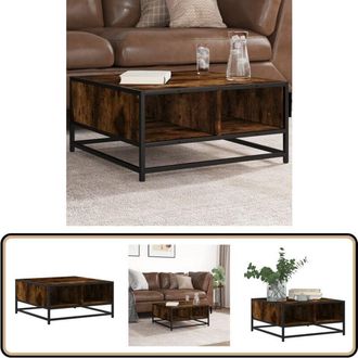 vidaXL Vidaxl - Couchtisch R&auml;uchereiche 60,5x60,5x30cm Holzwerkstoff und Metall