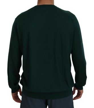 Dolce & Gabbana Mens Cashmere V-Neck Sweater Green