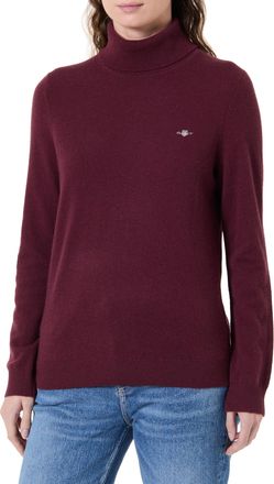 GANT Damen Extrafine Lambswool Blend Rollneck Pullover, Plum Wine, XXL