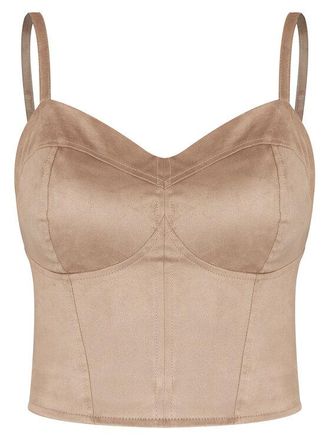 Guess Top W6RH03 WJ472 Beige Slim Fit