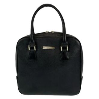 Burberry Pre-owned Leather Handbag Tote Black - - Pre-owned - Damen - Schwarzk - ONE SIZE