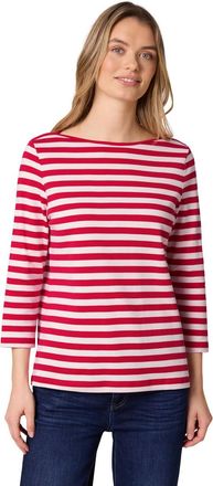 Street One Gestreiftes Shirt Power Berry 38