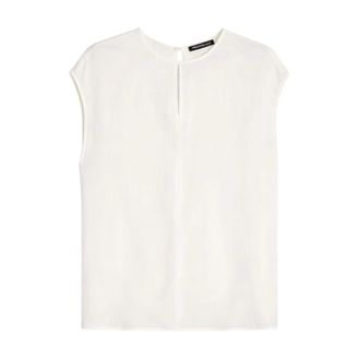 Pennyblack Femme, Blouses et Chemises, Blanc, Taille: 38 FR Blusa fluida in cupro manopesca