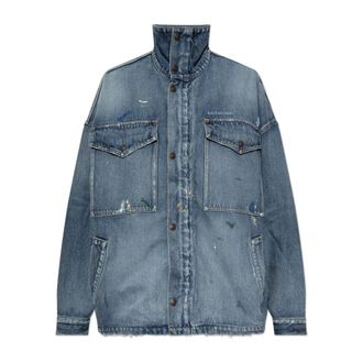 Balenciaga Vintage-Effekt-Denimjacke - - Jackets - Damen - Blau - XS