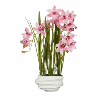 Mica Mica Decorations Dekorative Pflanze Cymbidium, Polyester, Orchidee, 81 x 49 x 40 cm, k&uuml;nstlich