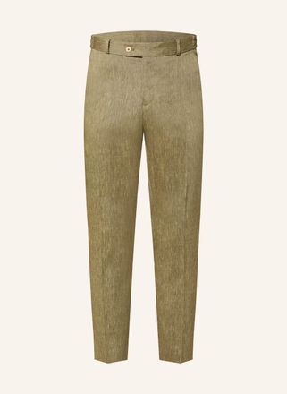Paul Paul Anzughose Extra Slim Fit Mit Leinen gruen