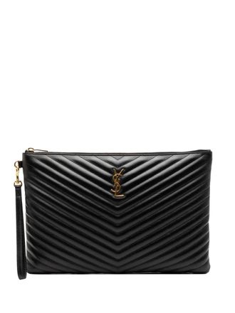 Saint Laurent pochette &agrave; motif monogramm&eacute; (2019) - Noir