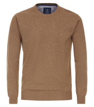 Redmond Herren Pullover mit Rundhals-Ausschnitt (500), Größe:XXL, Farbe:Camel (303)