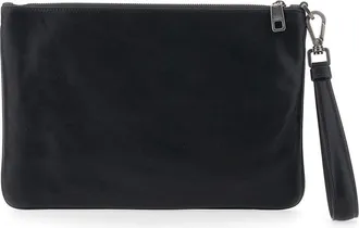 Dolce & Gabbana Mens Clutch Bag Black Leather Cotton