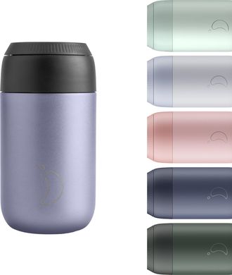 Chilly's Serie 2 Isolierter Kaffebecher - Doppelwandige Tasse mit Deckel - BPA-Freier Edelstahl - Lavender, 340ml