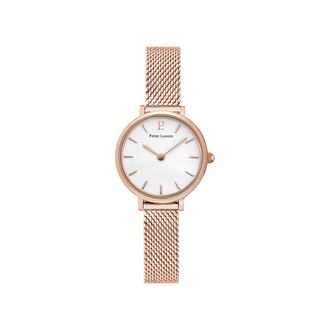 Pierre Lannier Montre Femme NOVA Blanc Acier milanais Dor&eacute;-rose
