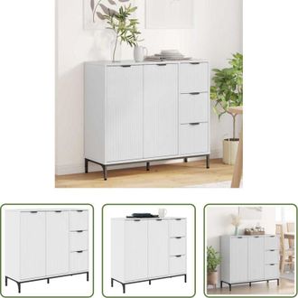 vidaXL vidaXL Aufbewahrung - Sideboard Hochglanz Wei&szlig; 89,5 x 33 x 82 cm Holzwerkstoff