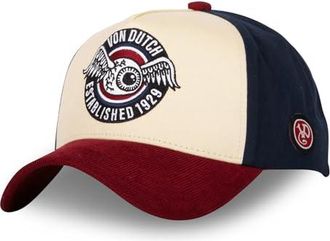 Von Dutch Casquette Homme & Femme 100% Coton, Casquette Baseball Vintage, Ajustable Effet Velours C&ocirc;tel&eacute; TU