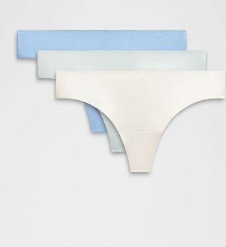 lululemon InvisiWear String mit mittelhohem Bund 3er-Pack f&uuml;r Frauen - Gr&ouml;&szlig;e XL in Light Ivory/Sinatra Blue/Pelican