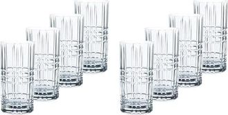 Nachtmann Longdrinkgl&auml;ser Set 445 ml, 4 St&uuml;ck, Square, 101049, Cocktailgl&auml;ser aus Kristallglas, Trinkgl&auml;ser sp&uuml;lmaschinenfest (Packung mit 2)