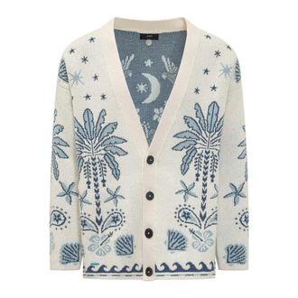 Alanui Homme, Pulls, Beige, Taille: S Gilet Tricot Jacquard